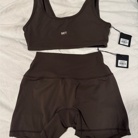 SET Active | Other | Set Active Brown Sports Bra And Shorts Set | Poshmark